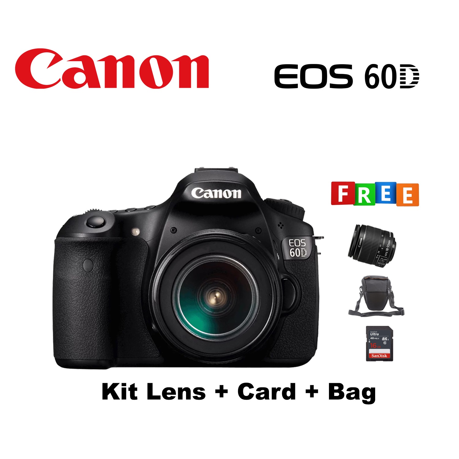 Canon EOS 60D Kit lens Card + Bag - Mega City