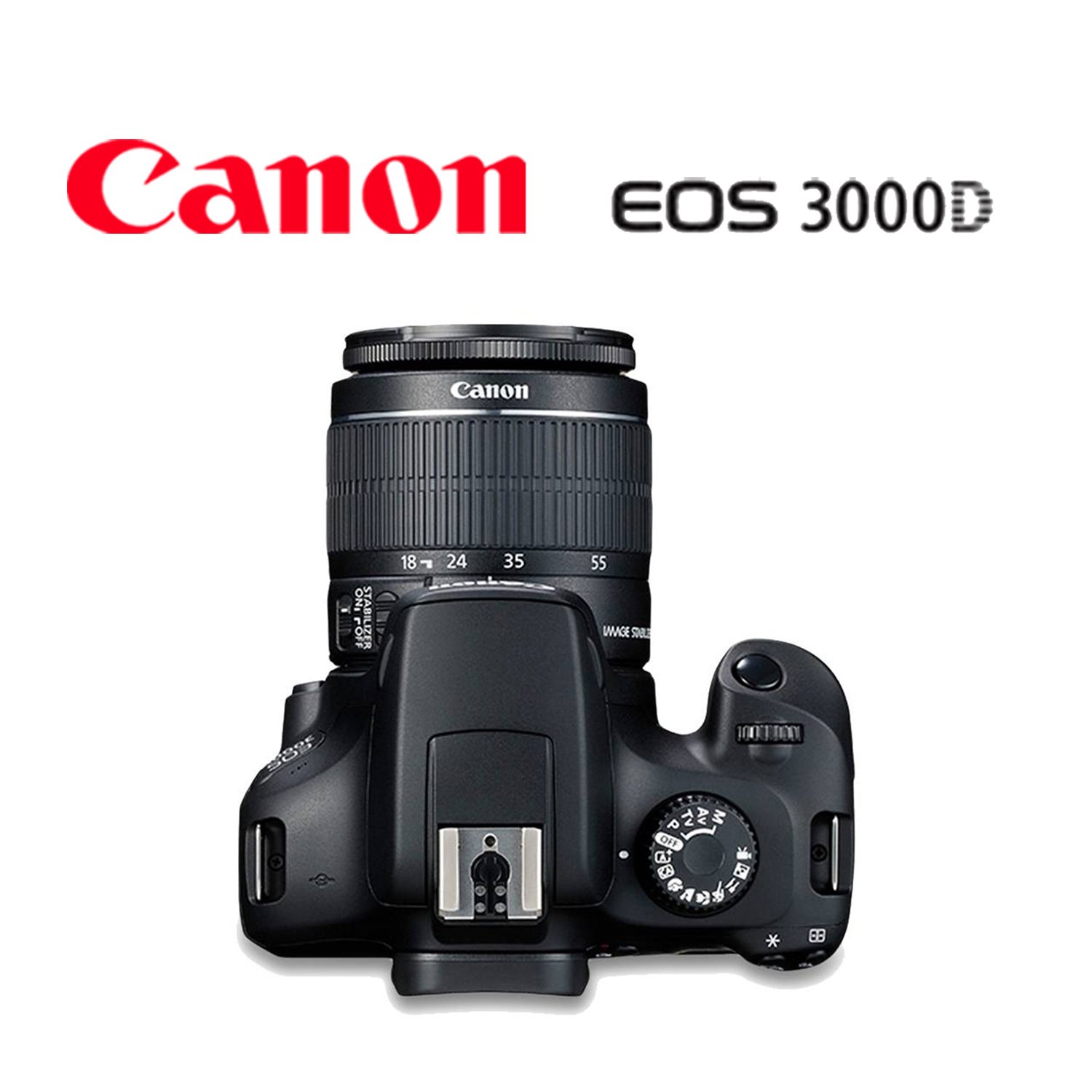 Canon EOS 3000D DSLR Camera Kit lens + Card + Bag + Hood + Protector ...