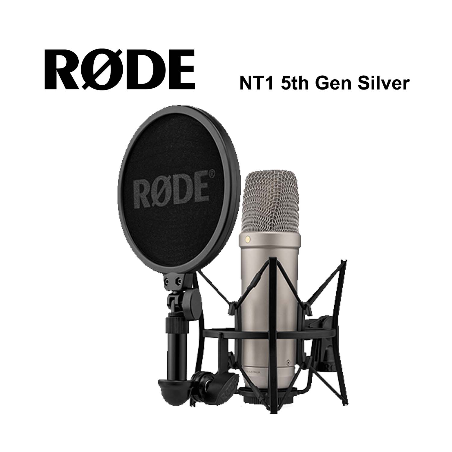 Rode NT1 5th Gen Silver Studio Grade Condenser Microphone - Mega City