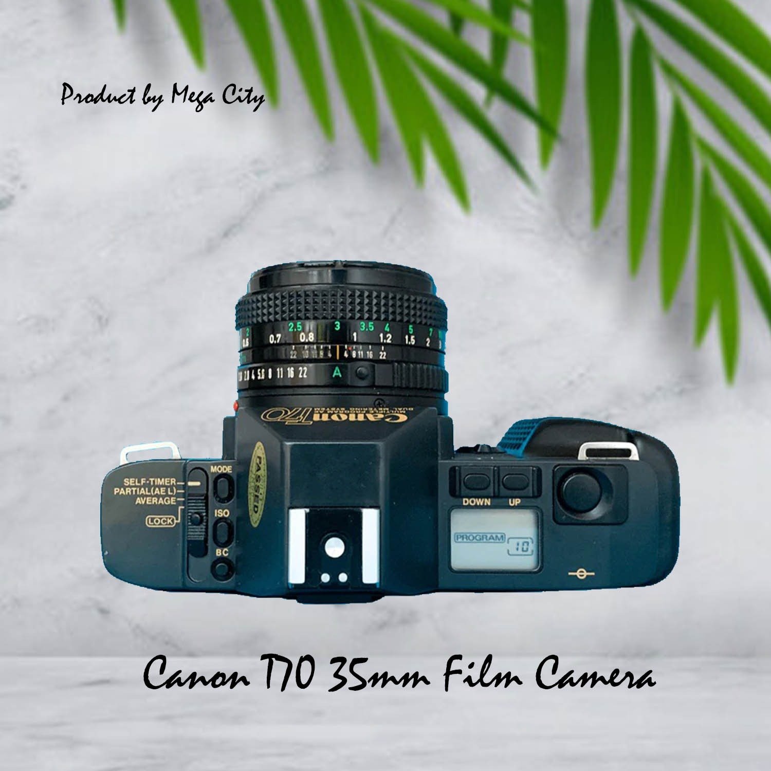 Canon T70 35mm Film Camera with 50mm Lens - Mega City